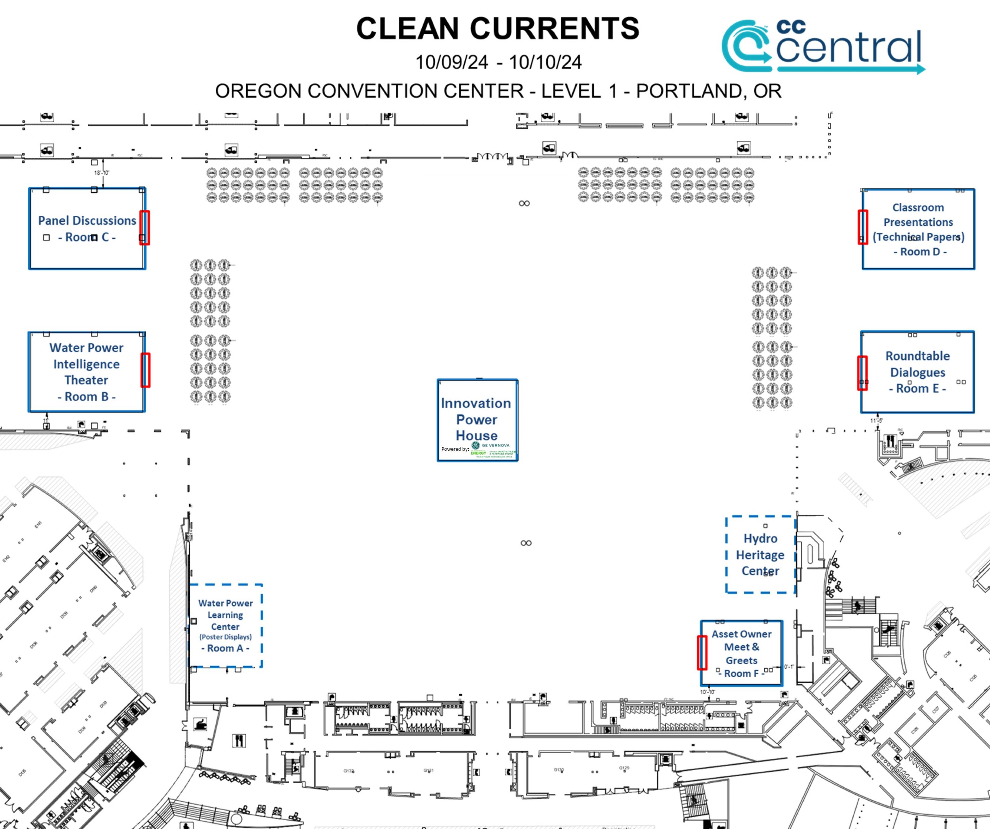 Clean Currents 2024 Exhibitor Floor Plan