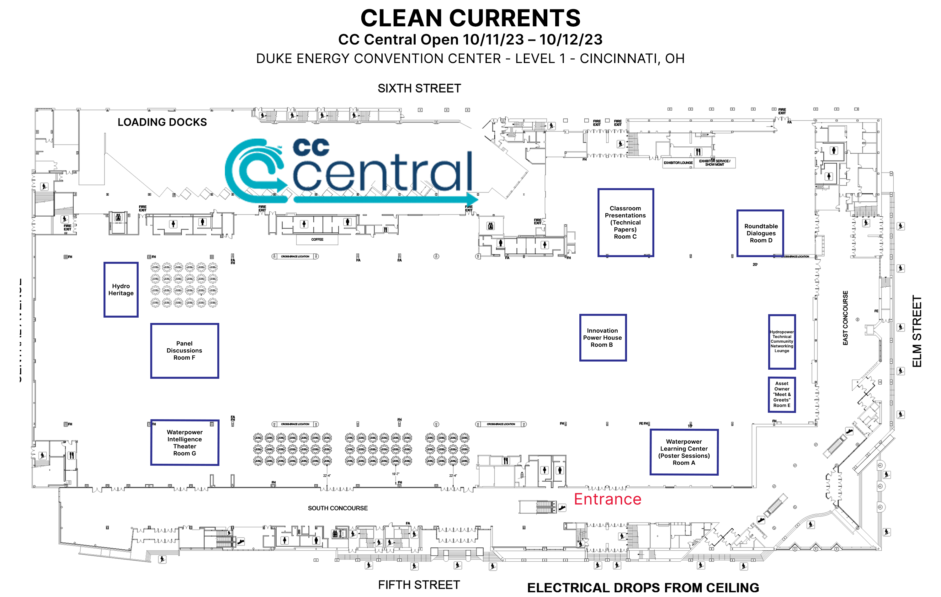 Clean Currents 2023 Exhibitor Floor Plan